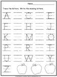 Free Uppercase Alphabet Worksheet for Fall Apple Season | Made By Teachers