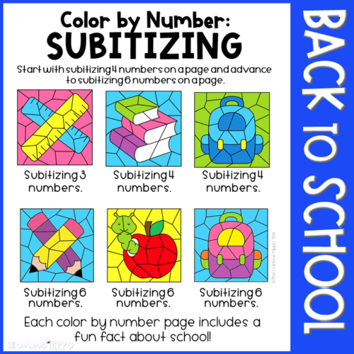 Back to School Color by Number | Made By Teachers
