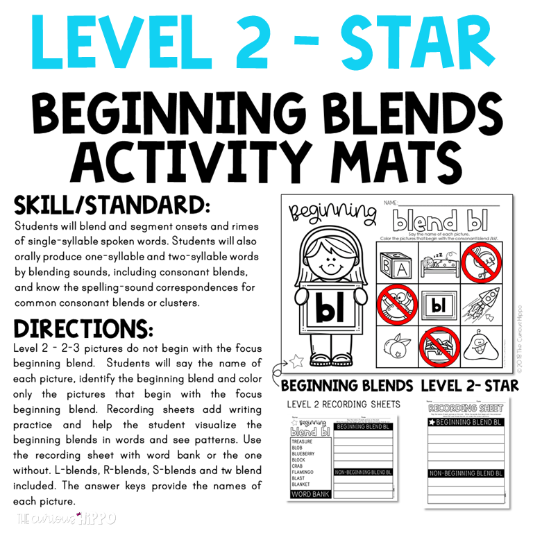 Beginning Blends Activity - Made By Teachers