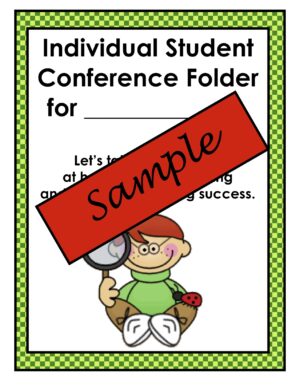 Individual Parent Conference Folder | Made By Teachers