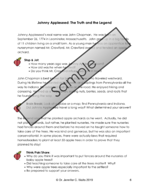 Johnny Appleseed Unit | Made By Teachers