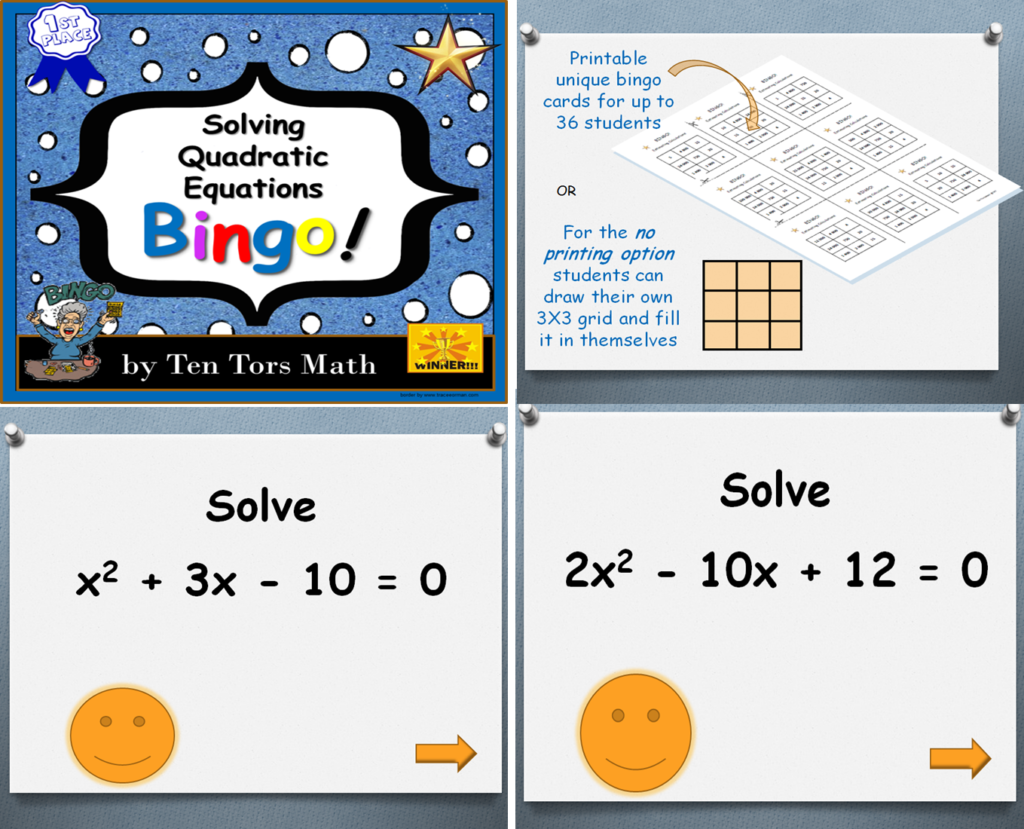 Solving Quadratic Equations Activity | Made By Teachers