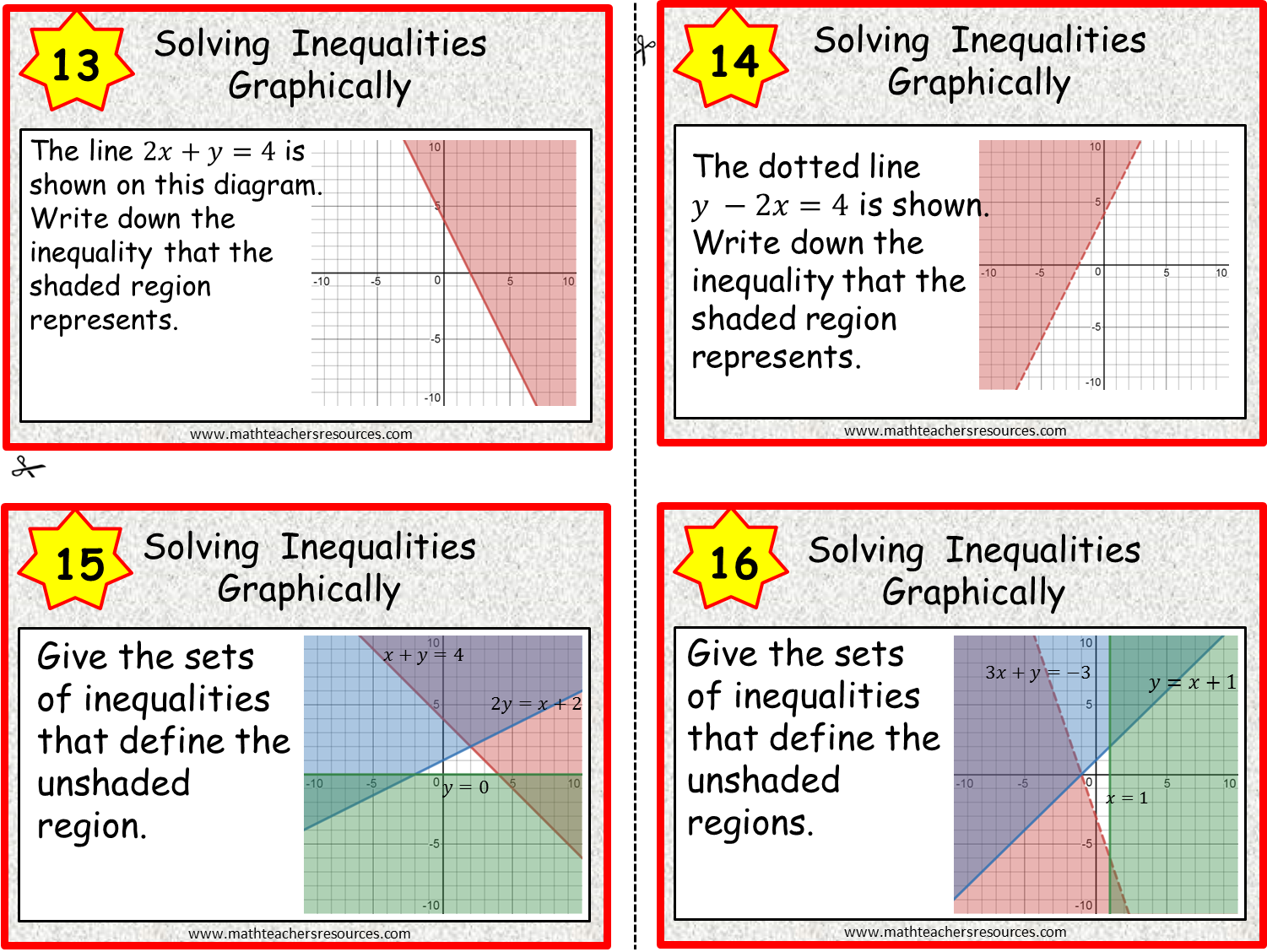 Inequalities - Graphing Activity - Made By Teachers