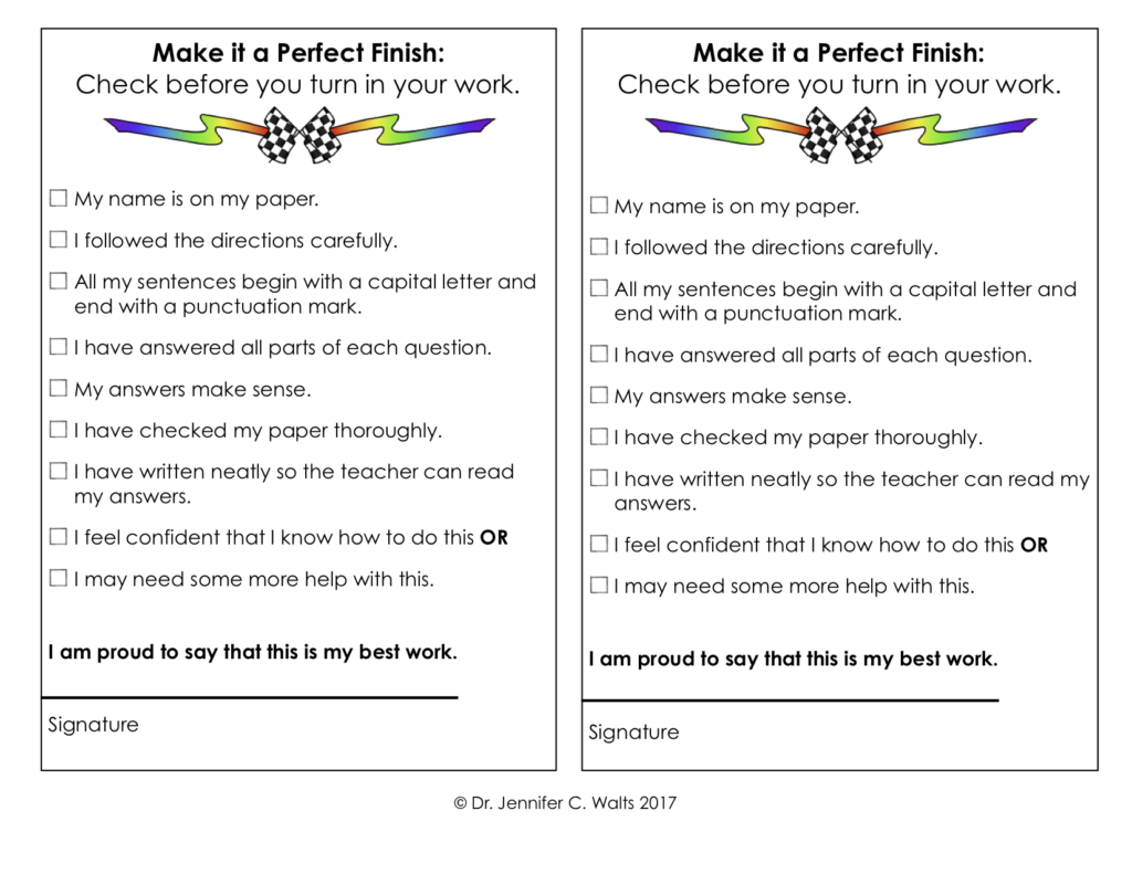 Student Self-Check Rubric | Made By Teachers
