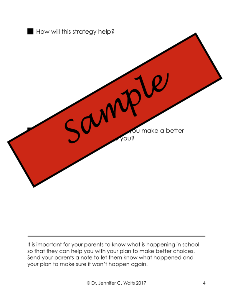 Behavior Self-Reflection Packet | Made By Teachers