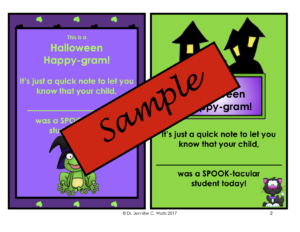 Halloween Happy Grams 2 Reinforce Behavior - Made By Teachers