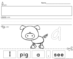 Sight Word Sentence Read, Write, and Cut and Paste Worksheets Print and ...