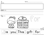 Sight Word Sentence Read, Write, and Cut and Paste Worksheets Print and ...