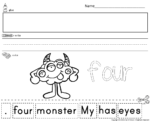 Sight Word Sentence Cut and Paste Worksheets Primer - Made By Teachers