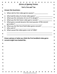 History of Gaming Devices Workbook | Made By Teachers