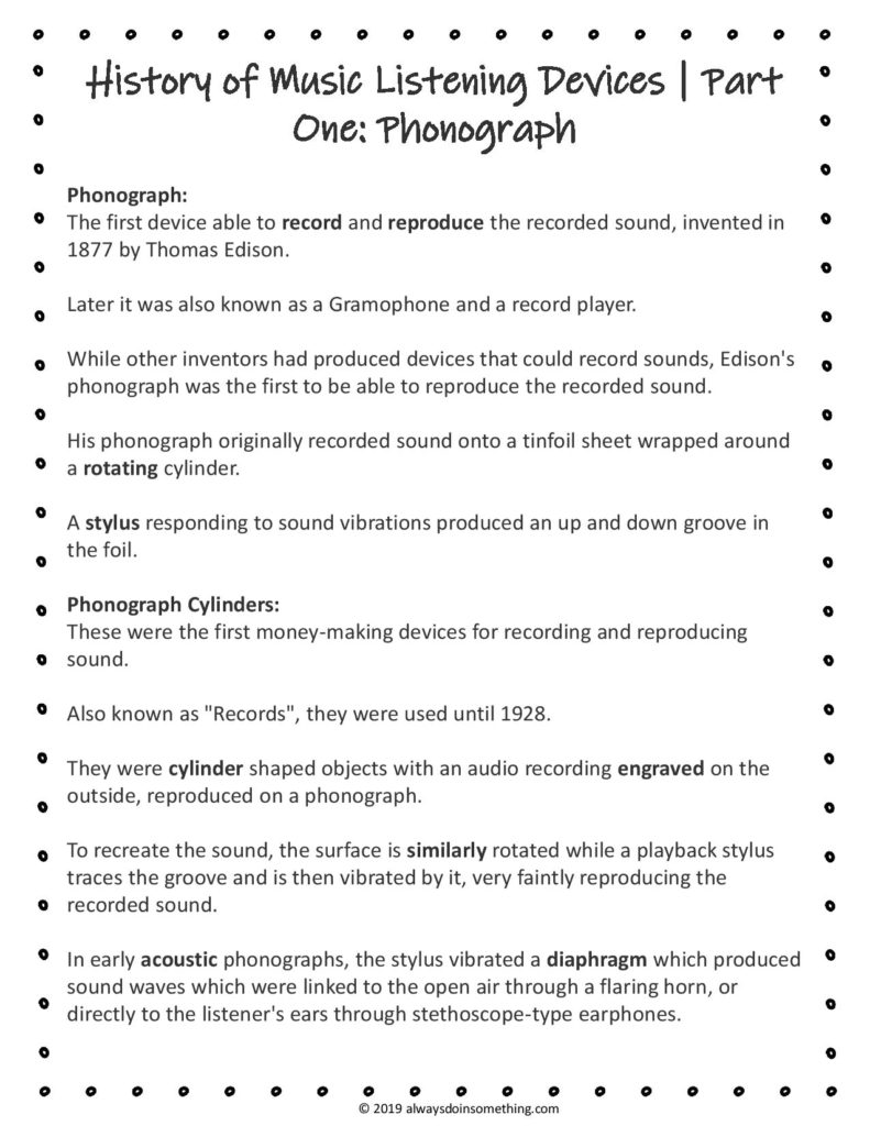 History of Music Listening Devices | Made By Teachers