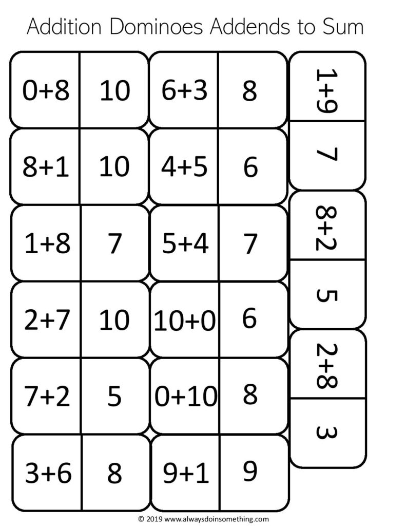 Addition Dominoes - Made By Teachers