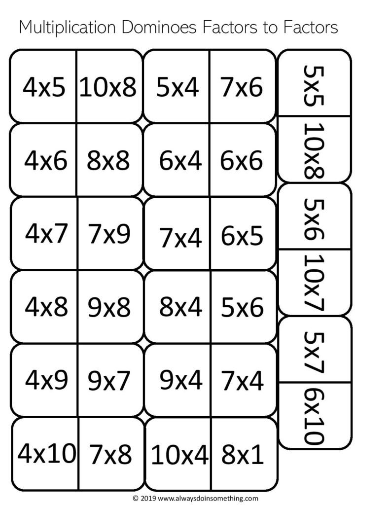 Multiplication Dominoes - Made By Teachers