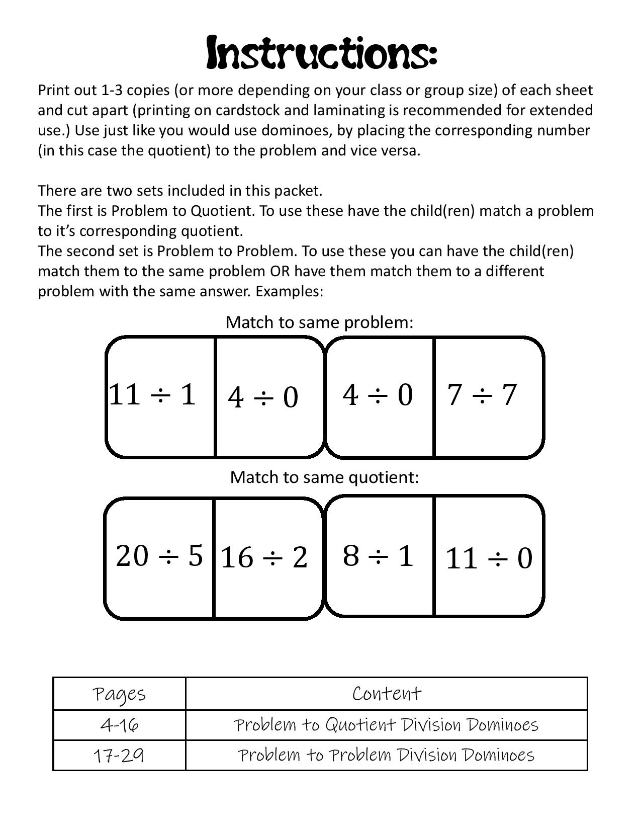 Multiplication and Division Dominoes Bundle | Made By Teachers