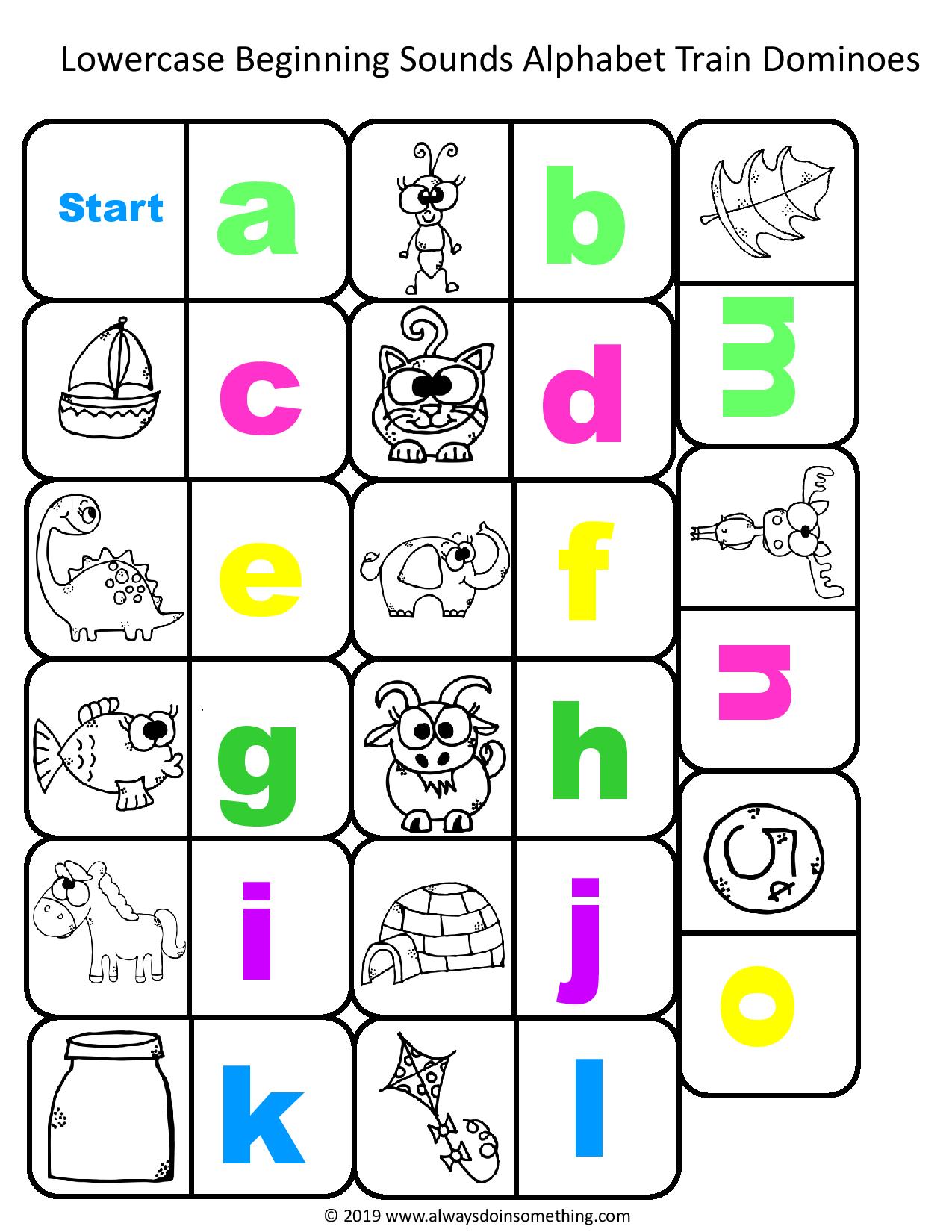 Alphabet Train Dominoes - Made By Teachers