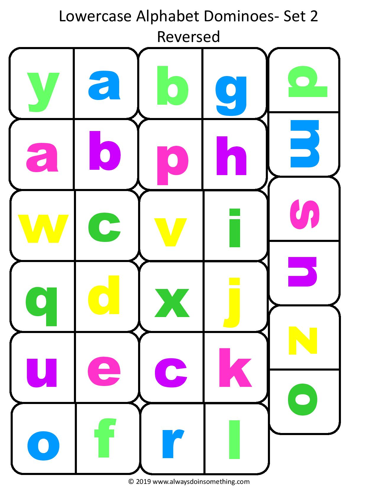 Printable Letter Dominoes