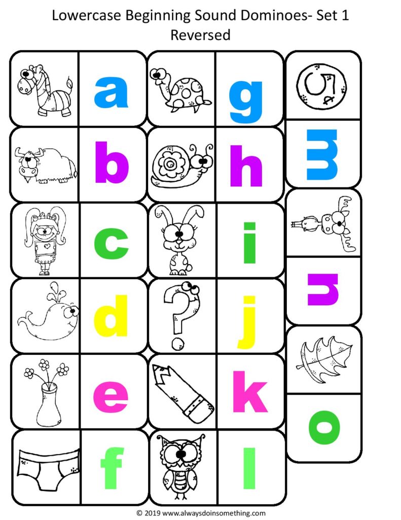 Lowercase Beginning Sounds Dominoes - Made By Teachers
