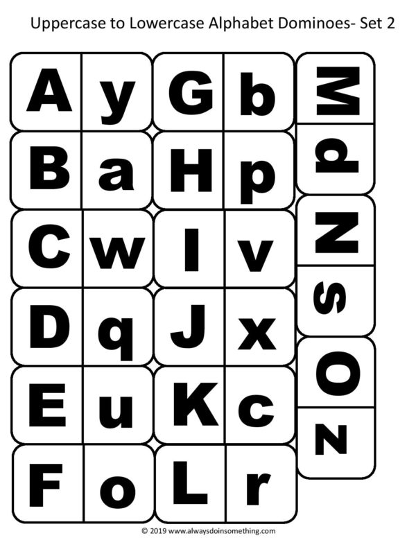 Uppercase to Lowercase Alphabet Dominoes - Made By Teachers