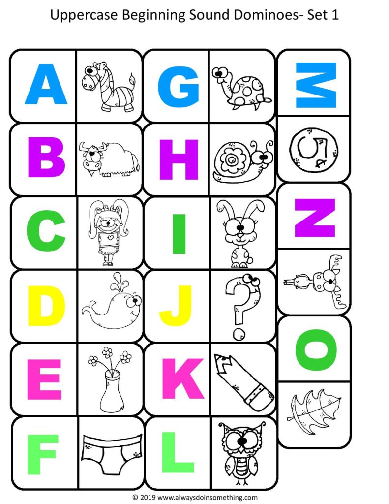 Uppercase Beginning Sounds Dominoes | Made By Teachers