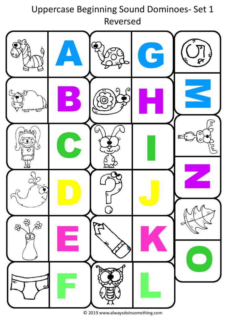 Uppercase Beginning Sounds Dominoes | Made By Teachers