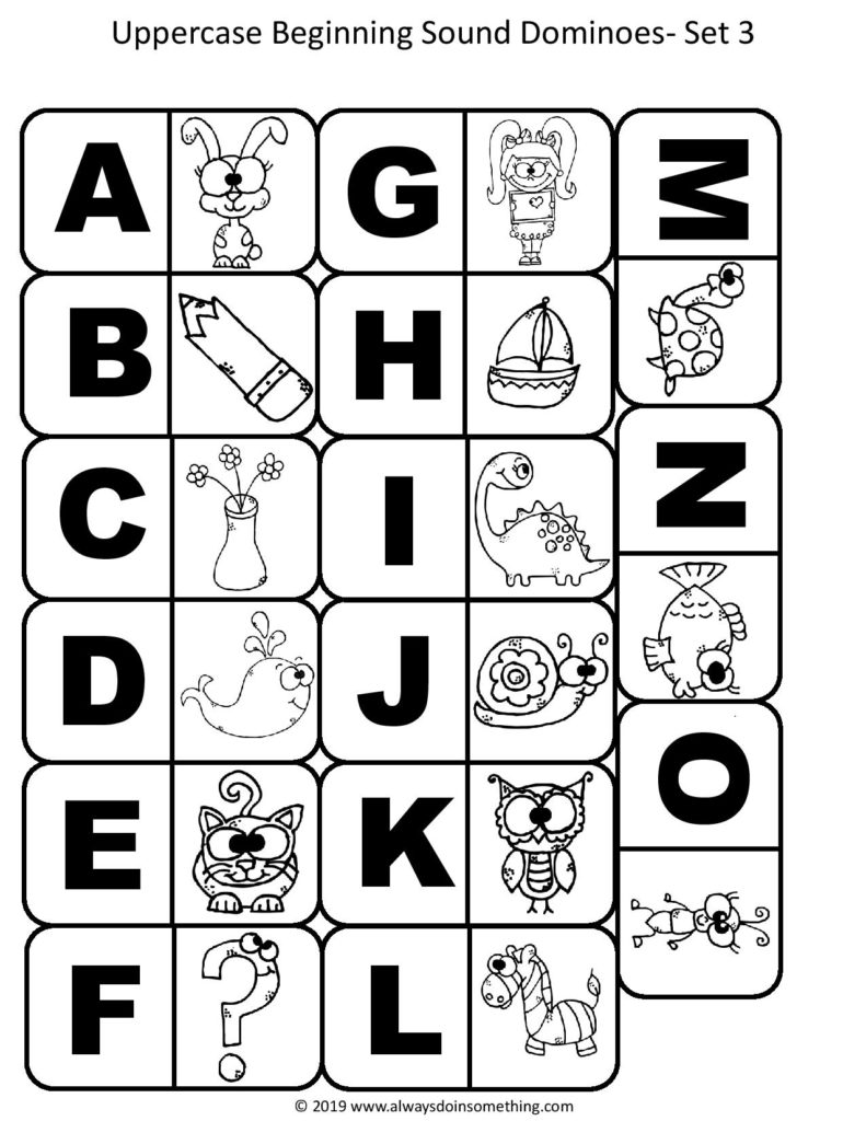 Uppercase Beginning Sounds Dominoes | Made By Teachers