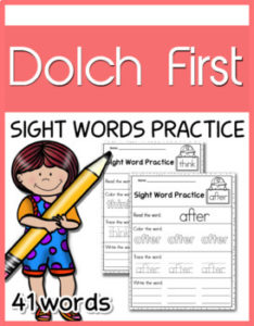 Dolch First Grade Sight Words Practice - Made By Teachers