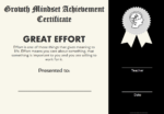 Growth Mindset Achievement Certificates For Kids Black Edition | Made ...