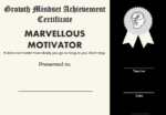 Growth Mindset Achievement Certificates For Kids Black Edition | Made ...