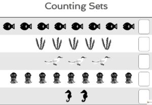 Counting Sets Practice Sheets Ocean Theme - Made By Teachers