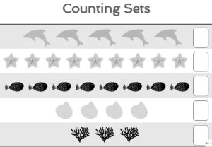 Counting Sets Practice Sheets Ocean Theme - Made By Teachers