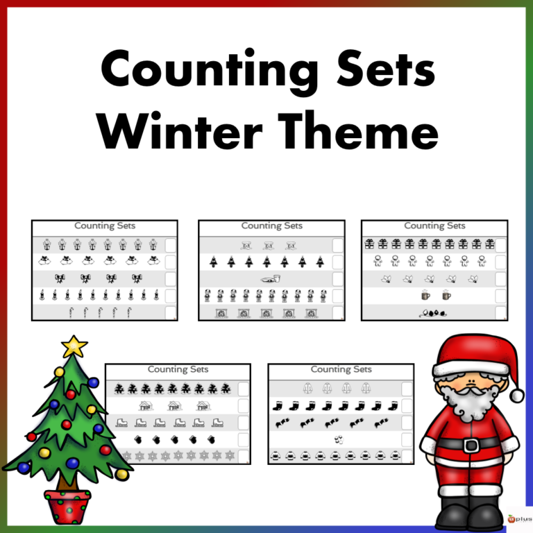 Counting Sets Practice Sheets Winter Theme - Made By Teachers
