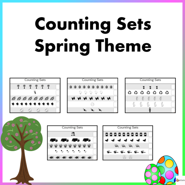 Counting Sets Practice Sheets Spring Theme | Made By Teachers