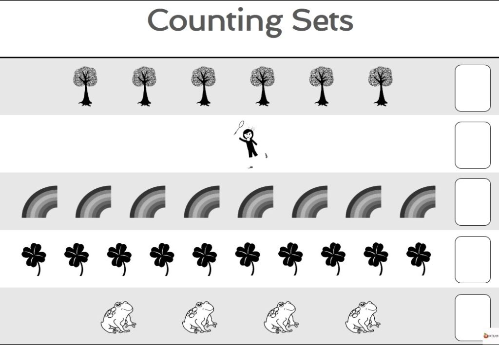 Counting Sets Practice Sheets Spring Theme | Made By Teachers