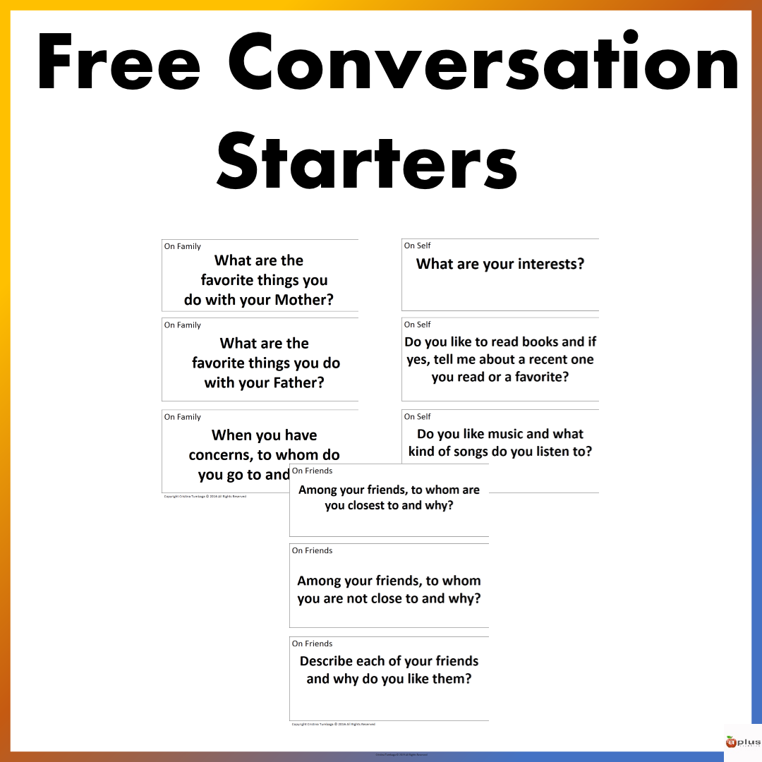 Free Conversation Starters For Teachers And Counselors Made By Teachers Free Conversation Starters For Teachers And Counselors Made By Teachers