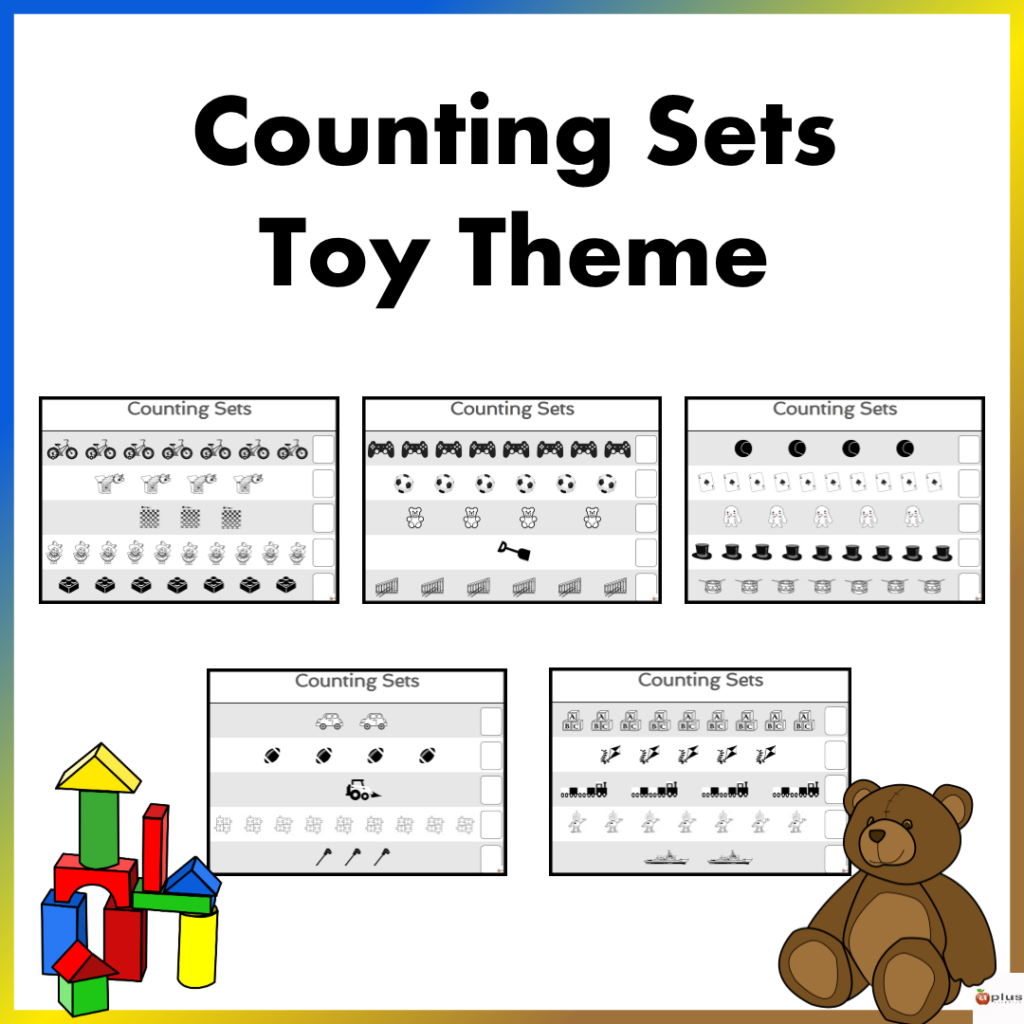 Counting Sets Practice Sheets Toy Theme | Made By Teachers