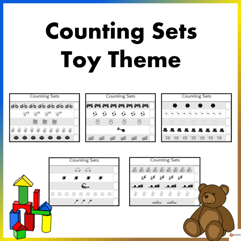 Counting Sets Practice Sheets Toy Theme | Made By Teachers
