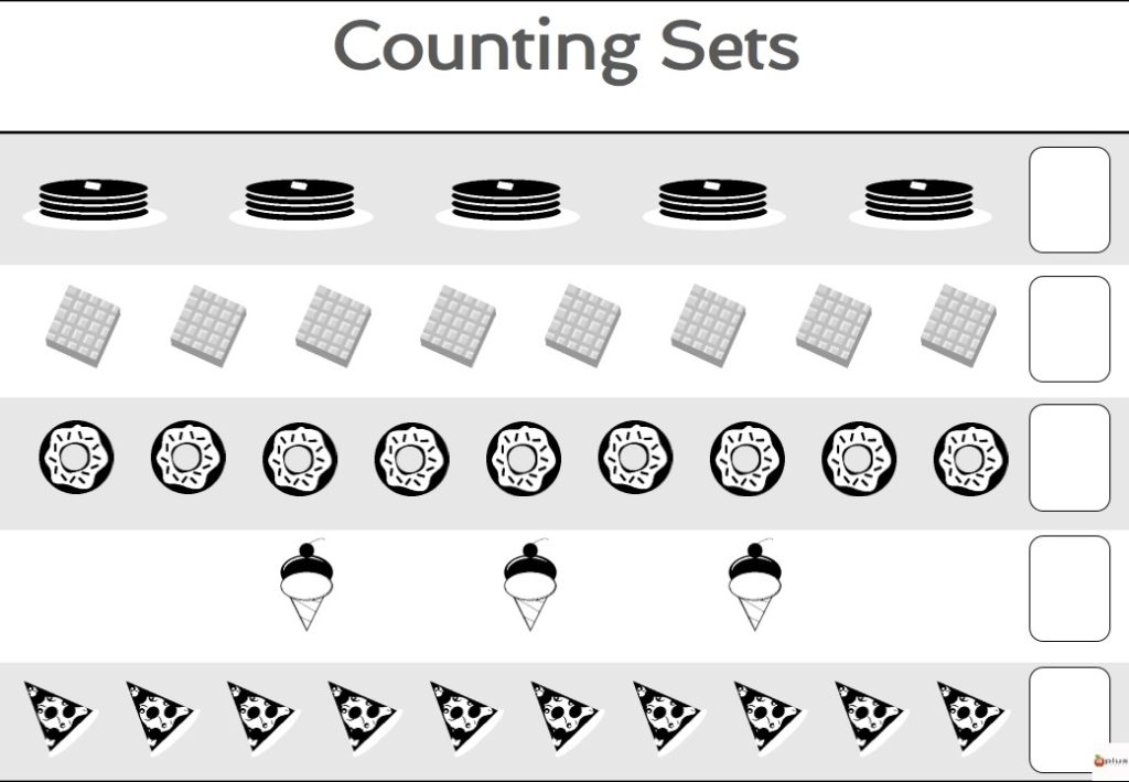 Counting Practice Sheets Food Theme | Made By Teachers