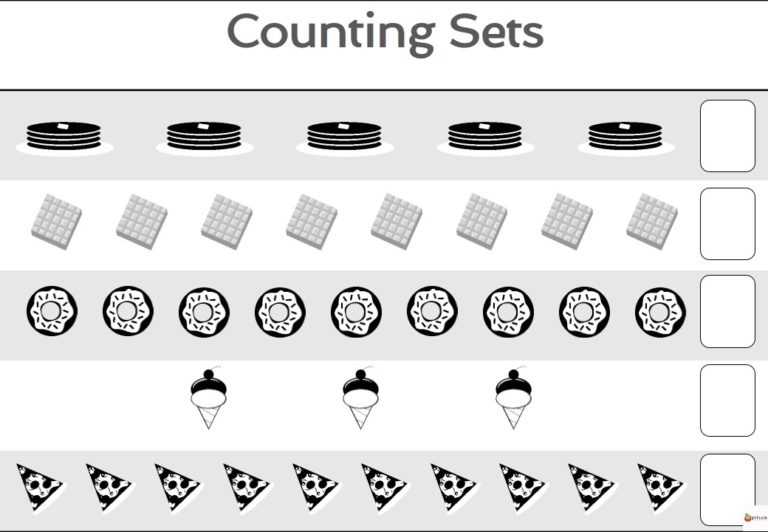 Counting Practice Sheets Food Theme | Made By Teachers