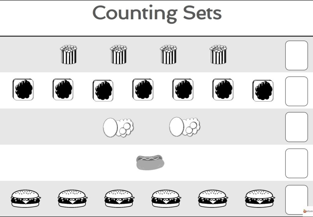 Counting Practice Sheets Food Theme | Made By Teachers