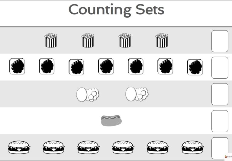 Counting Practice Sheets Food Theme | Made By Teachers