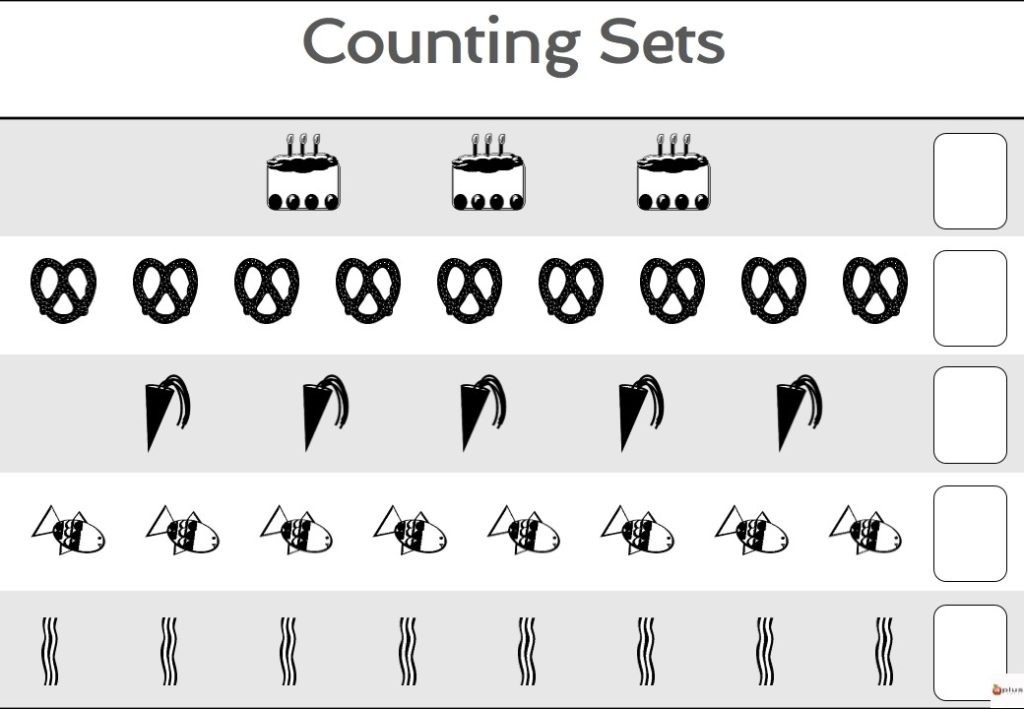 Counting Practice Sheets Food Theme | Made By Teachers