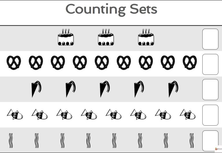 Counting Practice Sheets Food Theme | Made By Teachers