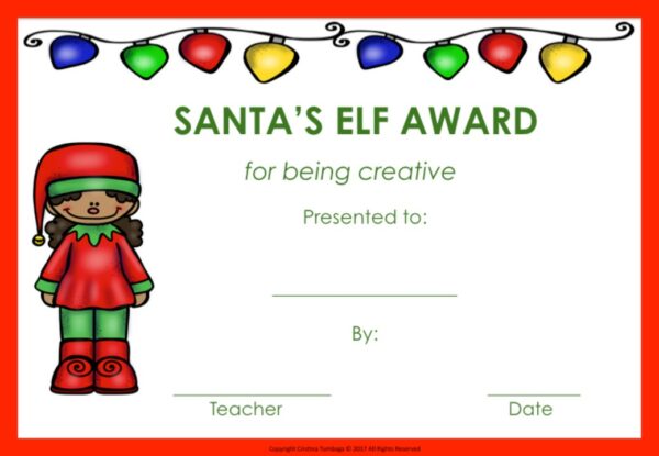 Christmas Student Awards - Made By Teachers