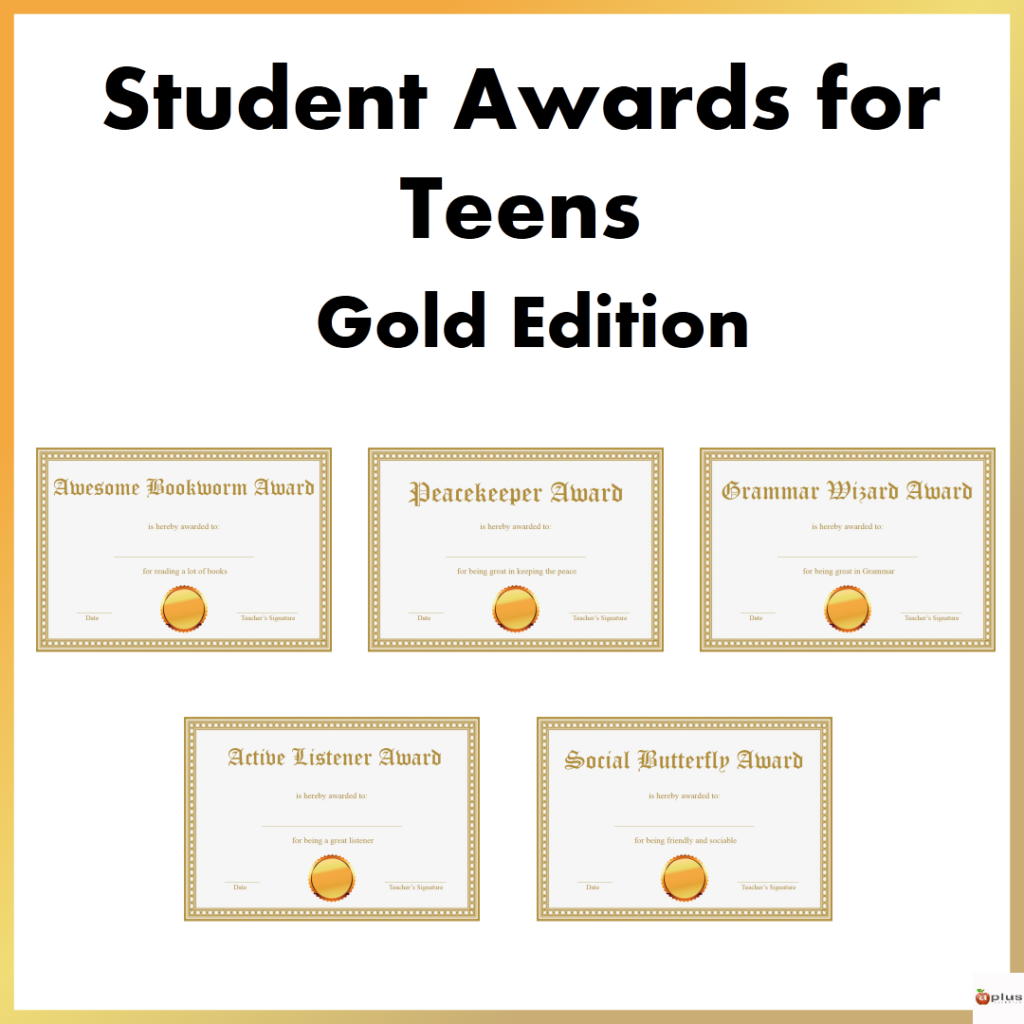 Editable Student Awards Gold Edition | Made By Teachers