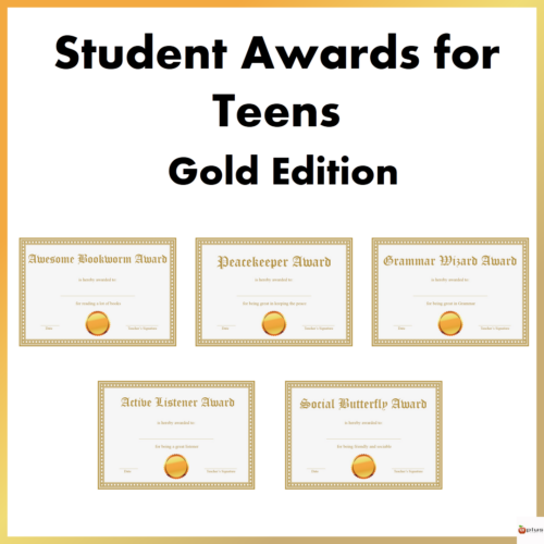 Editable Student Awards For Teens Silver Edition - Made By Teachers