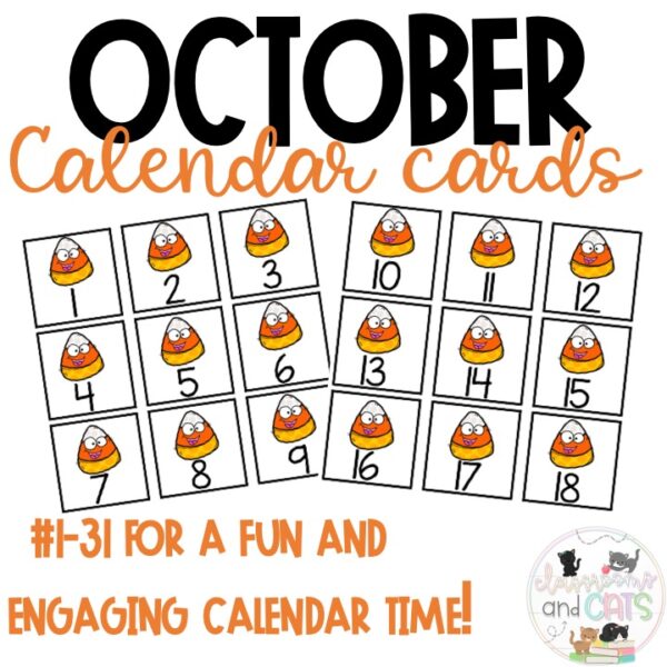 October Calendar Cards - Made By Teachers