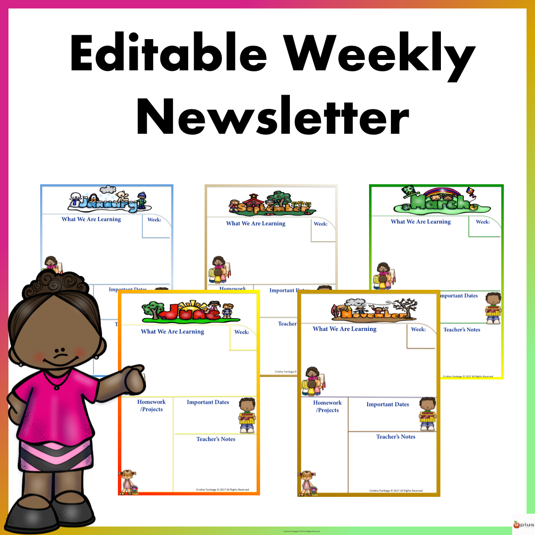 Editable Weekly Newsletter Made By Teachers