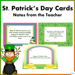 St. Patrick's Day Cards: Notes from the Teacher | Made By Teachers