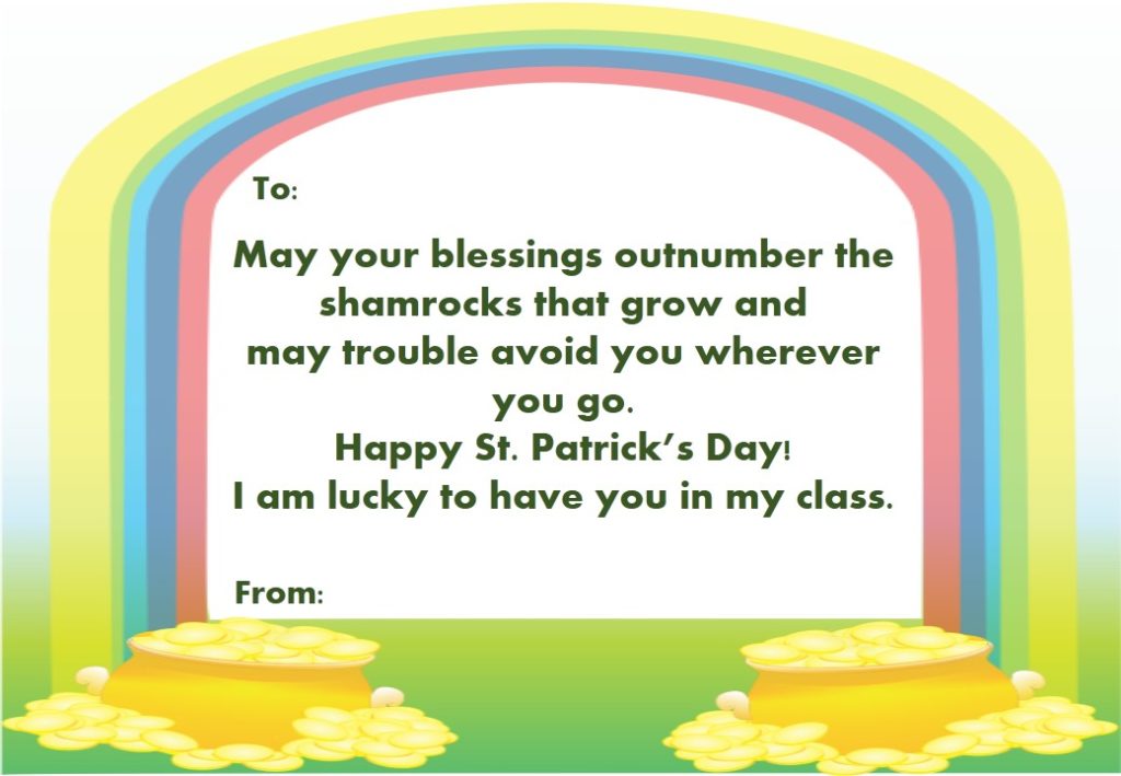 St. Patrick's Day Cards: Notes from the Teacher | Made By Teachers