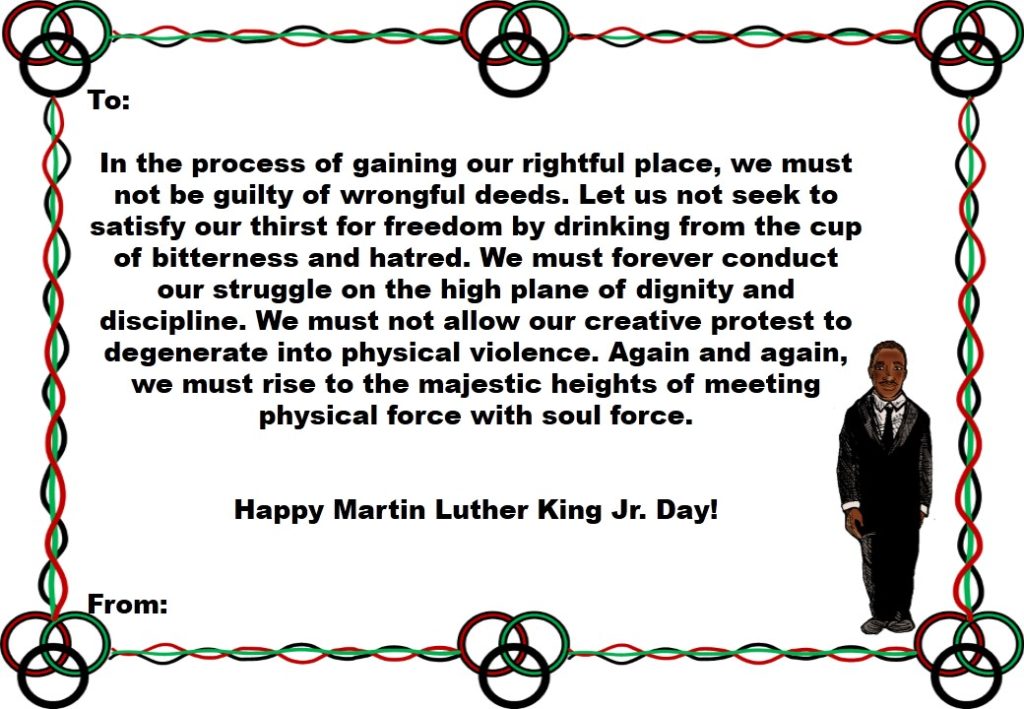 Martin Luther King Jr. Inspirational Cards For Students | Made By Teachers